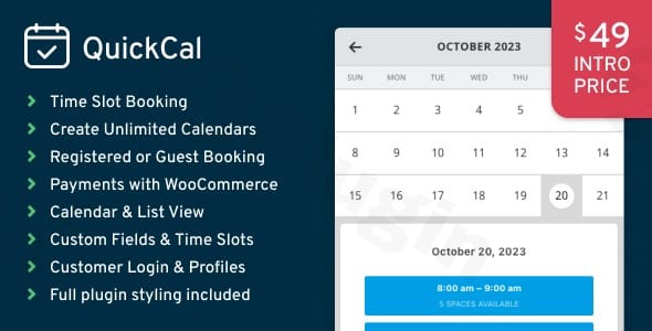 Download Quickcal - Appointment Booking Calendar For Wordpress