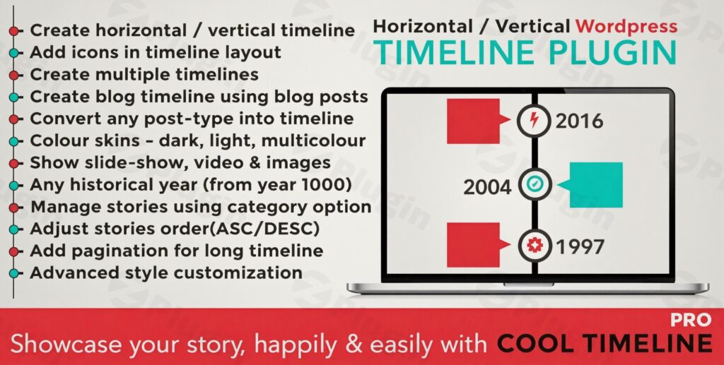 Download Cool Timeline Pro - Wordpress Timeline Plugin
