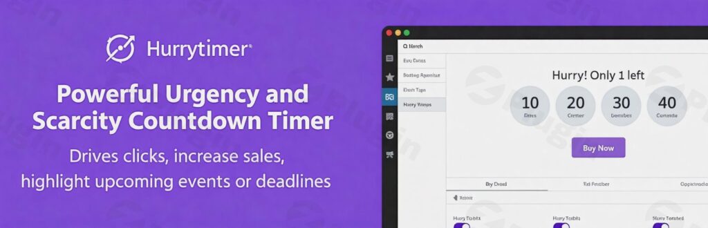 #1 Download Hurrytimer Pro - Scarcity And Urgency Countdown Timer For Wordpress - Original File ...