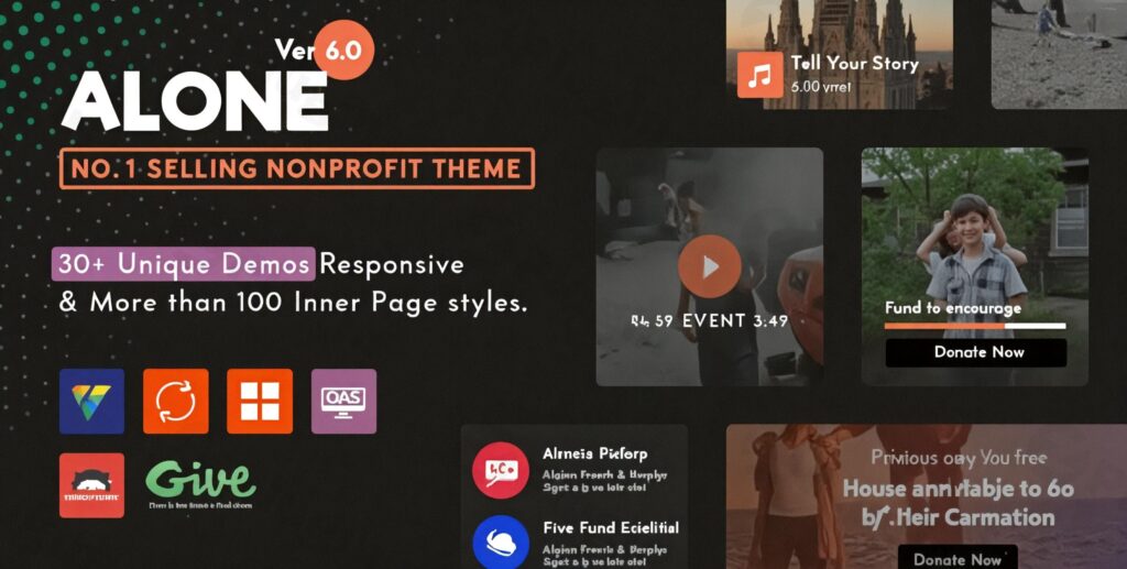Download Alone - Charity Multipurpose Non-profit Wordpress Theme