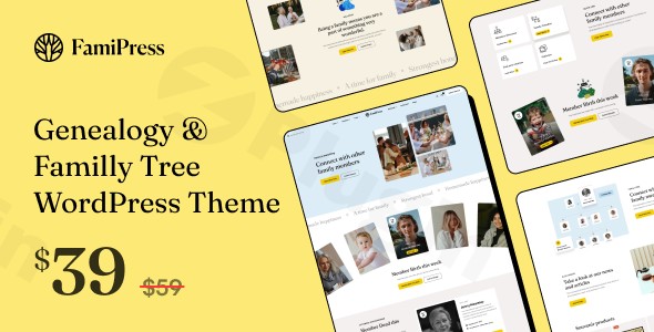 Download Famipress - Genealogy & Family Tree Wordpress Theme