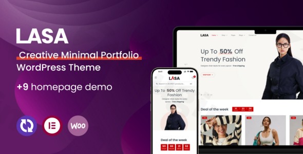 Free Download Lasa - Creative Minimal Woocommerce Wordpress Theme