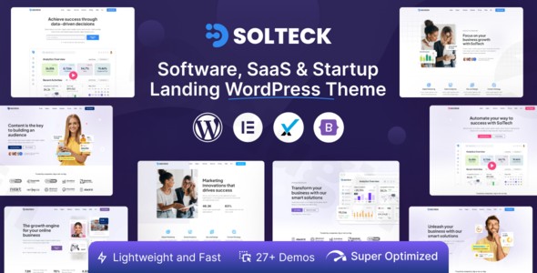 Download Solteck - Software, Startup & Saas Landing Wordpress Theme