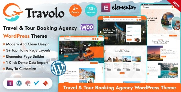 Download Travolo - Travel Agency & Tour Booking Wordpress Theme