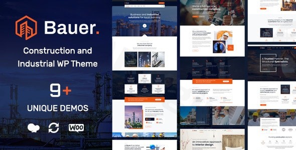 Free Download Bauer | Construction And Industrial Wp Theme