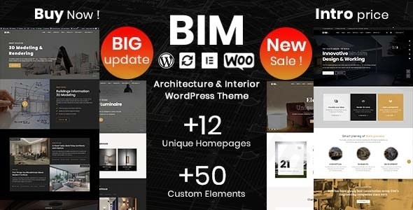 Free Download Bim - Architecture & Interior Design Elementor Wordpress Theme